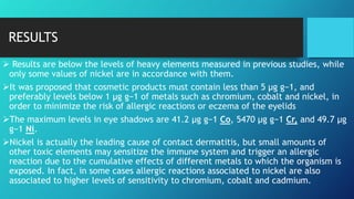 Heavy metals in Cosmetics | PPTX
