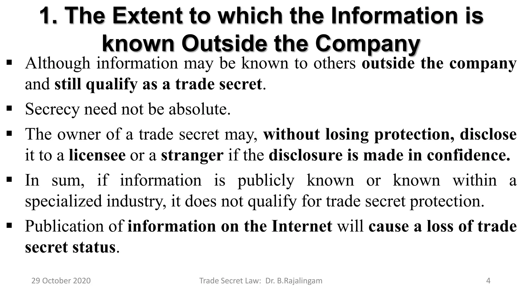 Determination of trade secret status | PPTX
