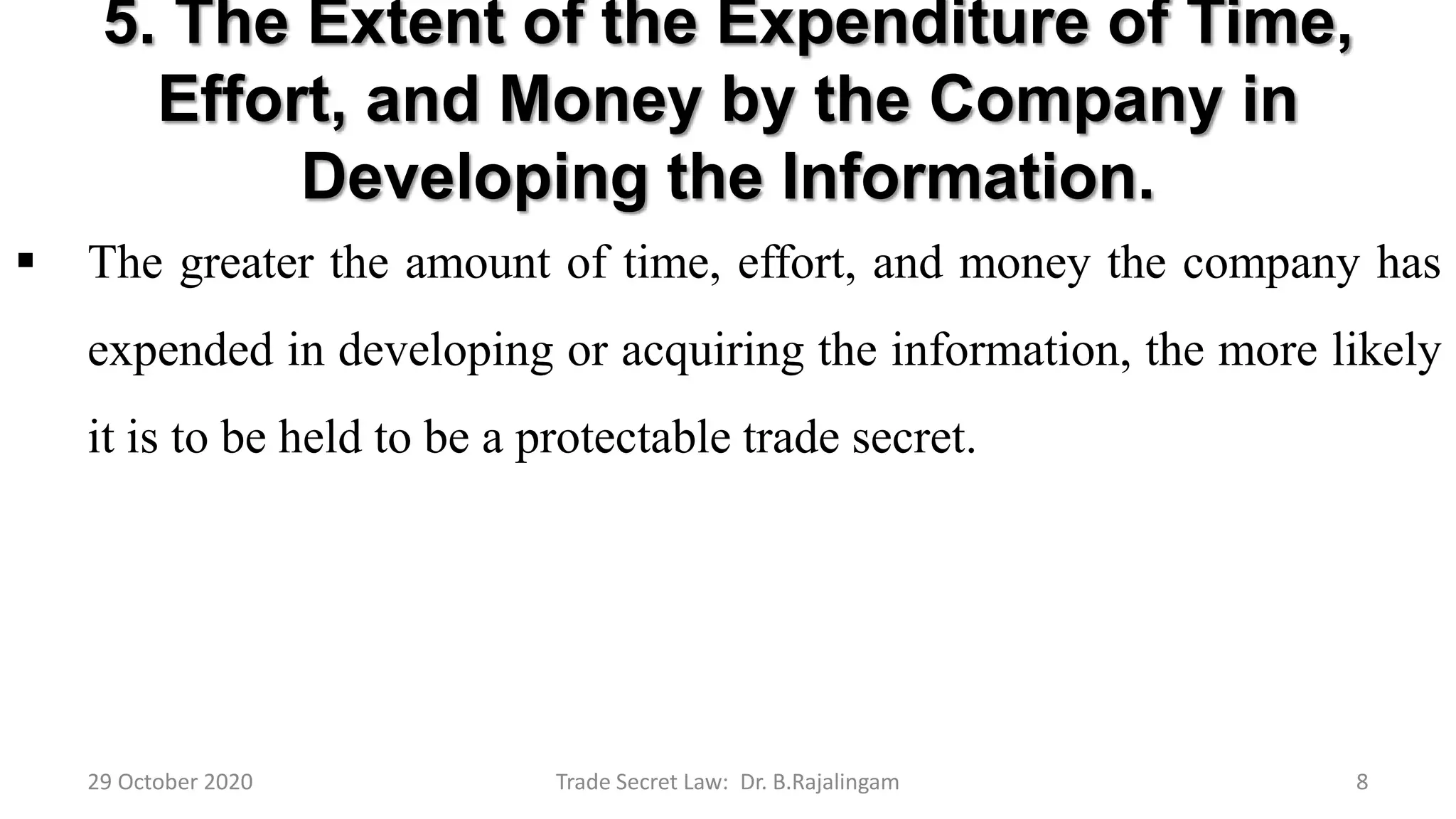 Determination of trade secret status | PPTX