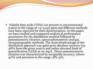 Determination of vfa | PPTX