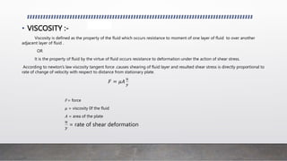 Determination of viscosity of 5 different fluid and plotting variation ...