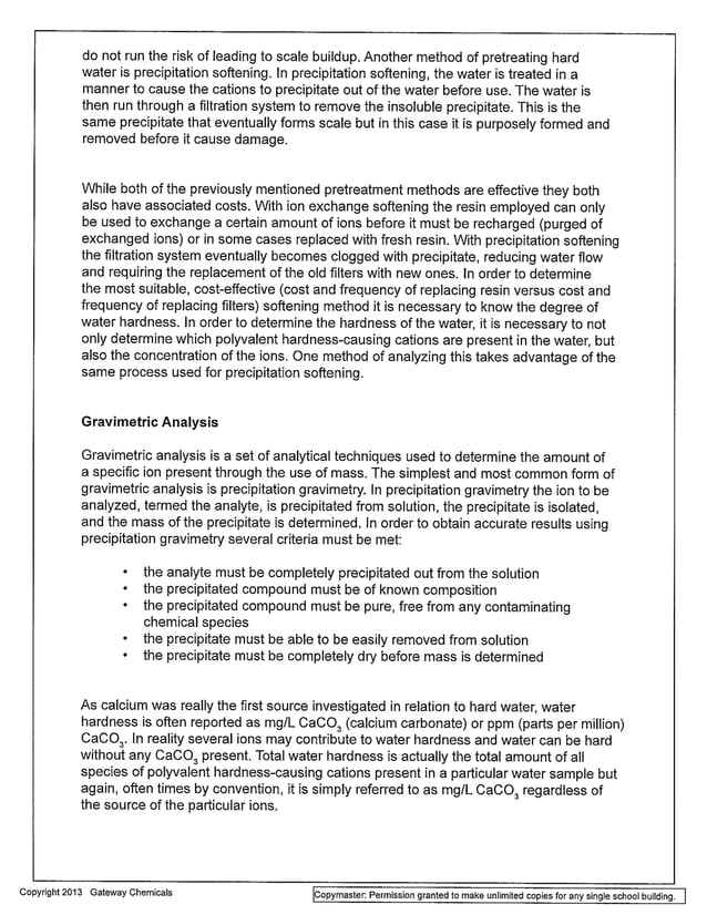 Determination of water hardness lab