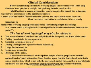 Determination of root canal working length /certified fixed orthodontic ...