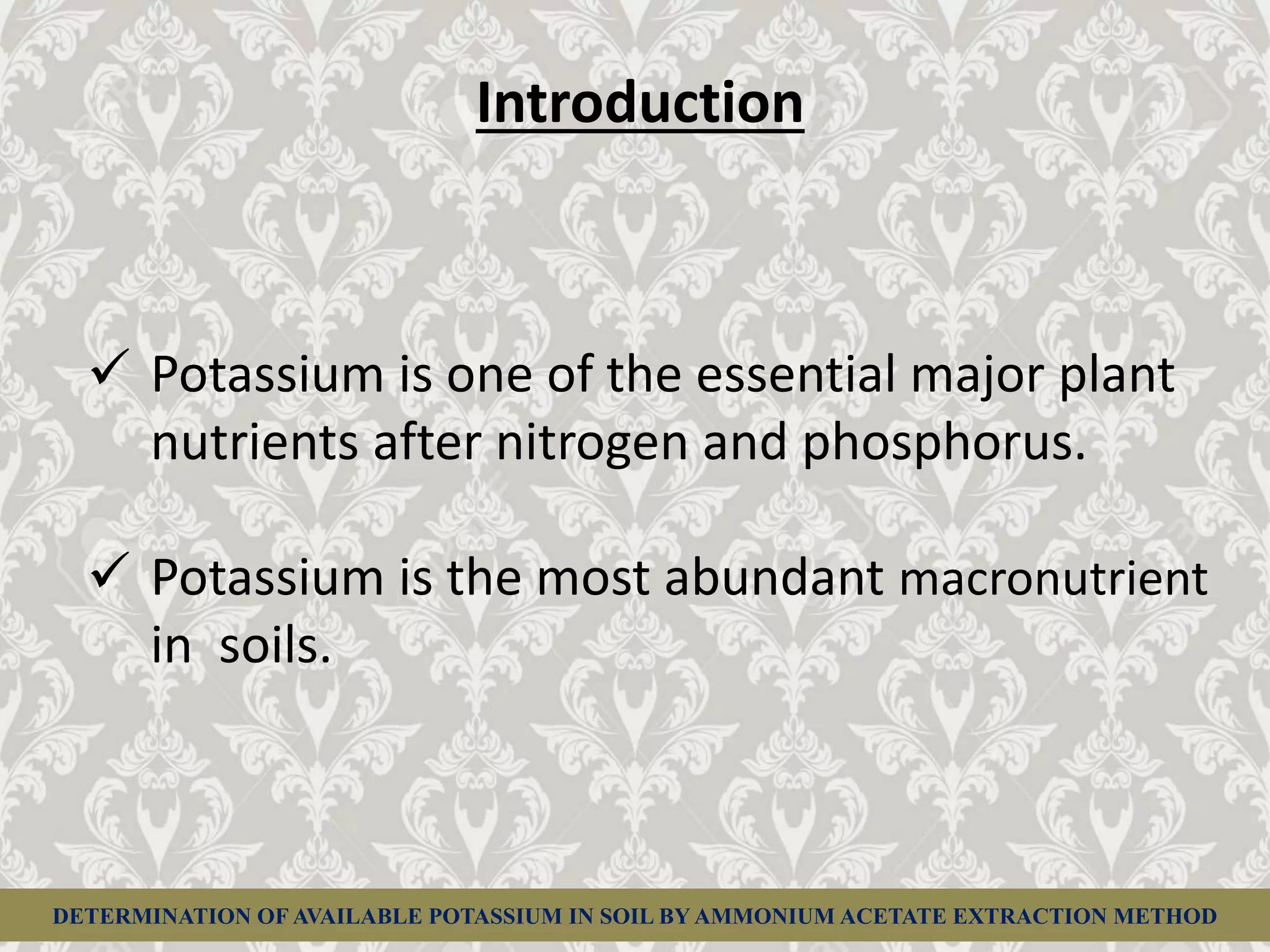 Determination potassium by_ammonium_acetate_extraction_method_zahid_sau ...