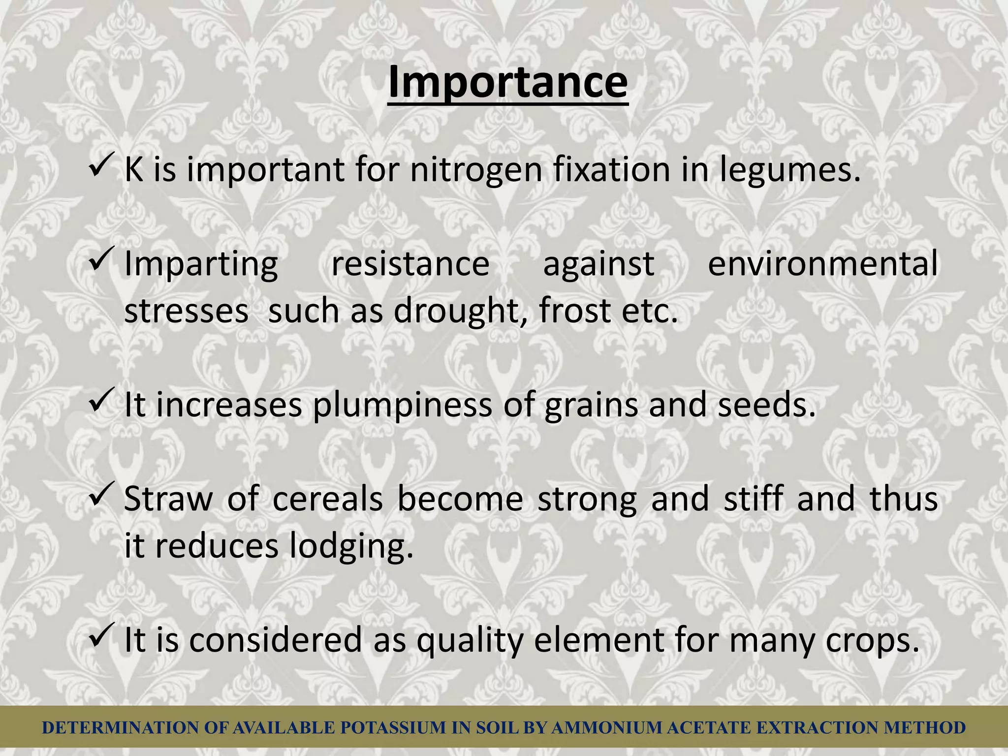 Determination potassium by_ammonium_acetate_extraction_method_zahid_sau ...
