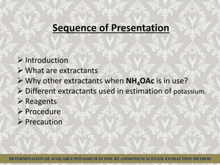 Determination potassium by_ammonium_acetate_extraction_method_zahid_sau ...