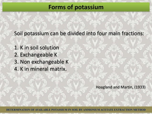Determination potassium by_ammonium_acetate_extraction_method_zahid_sau ...