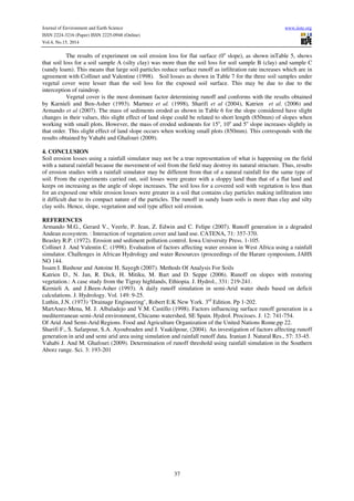 Determinaton of soil erosion runoff using a developed laboratory ...