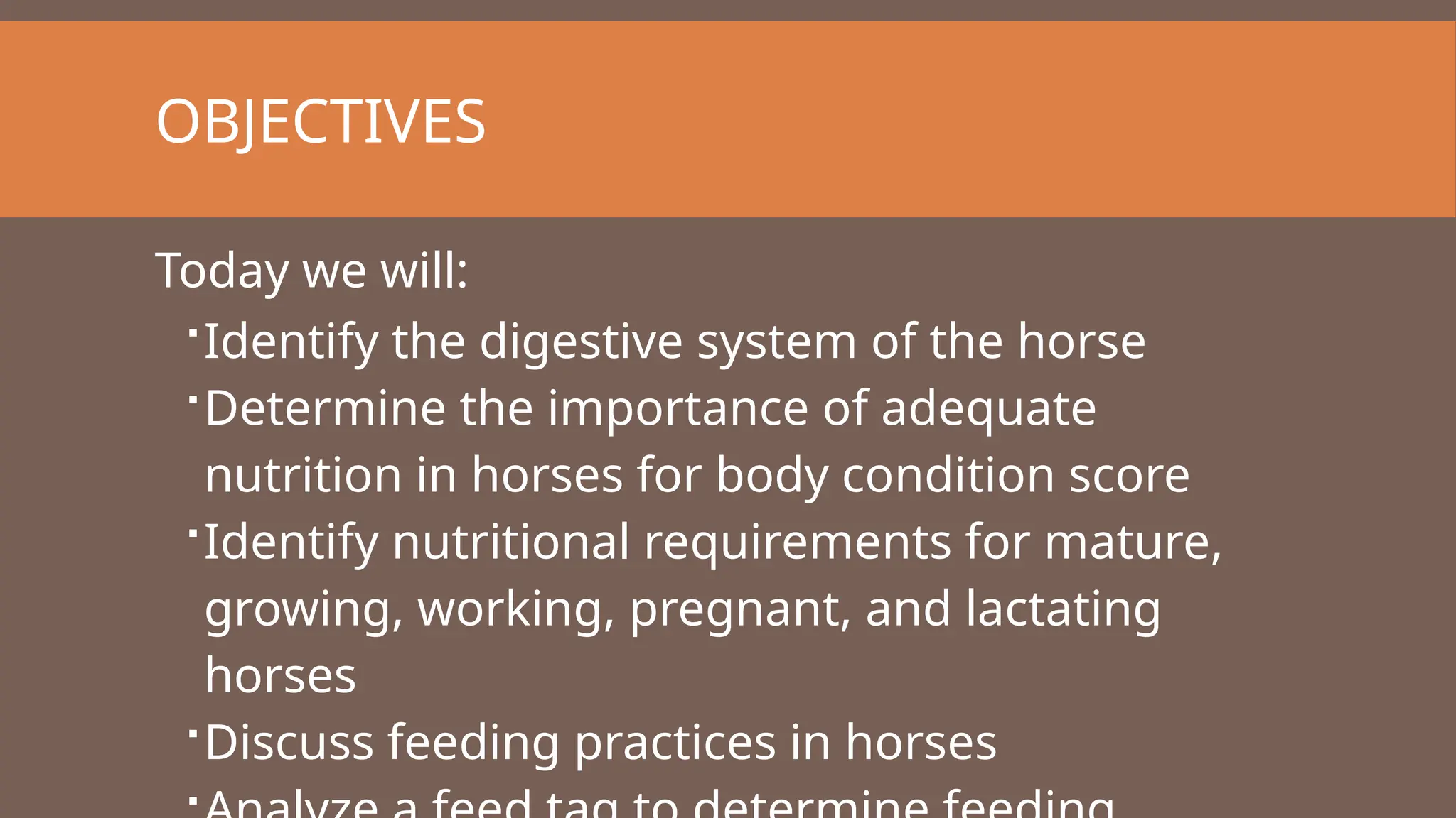 Determine nutrient requirement for horses.ppt