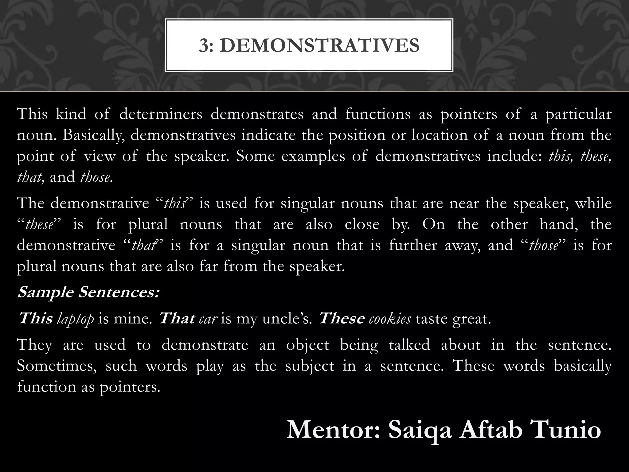 Determiner and its types | PPTX