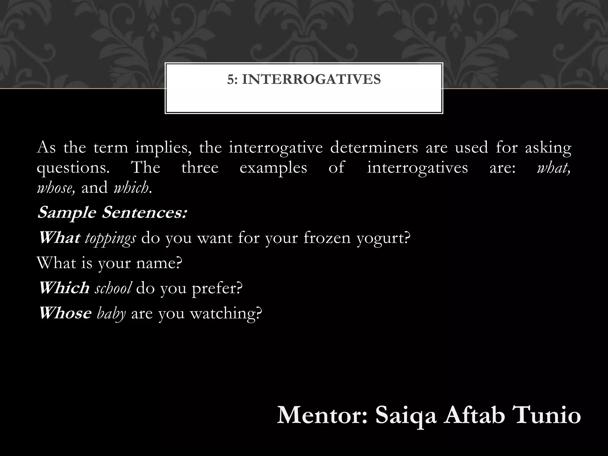 Determiner and its types | PPTX