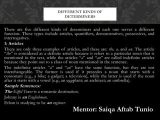 Determiner and its types | PPTX