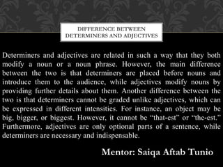 Determiner and its types | PPTX