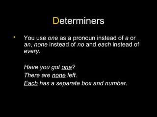 Determiners | PPT
