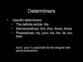 Determiners | PPT