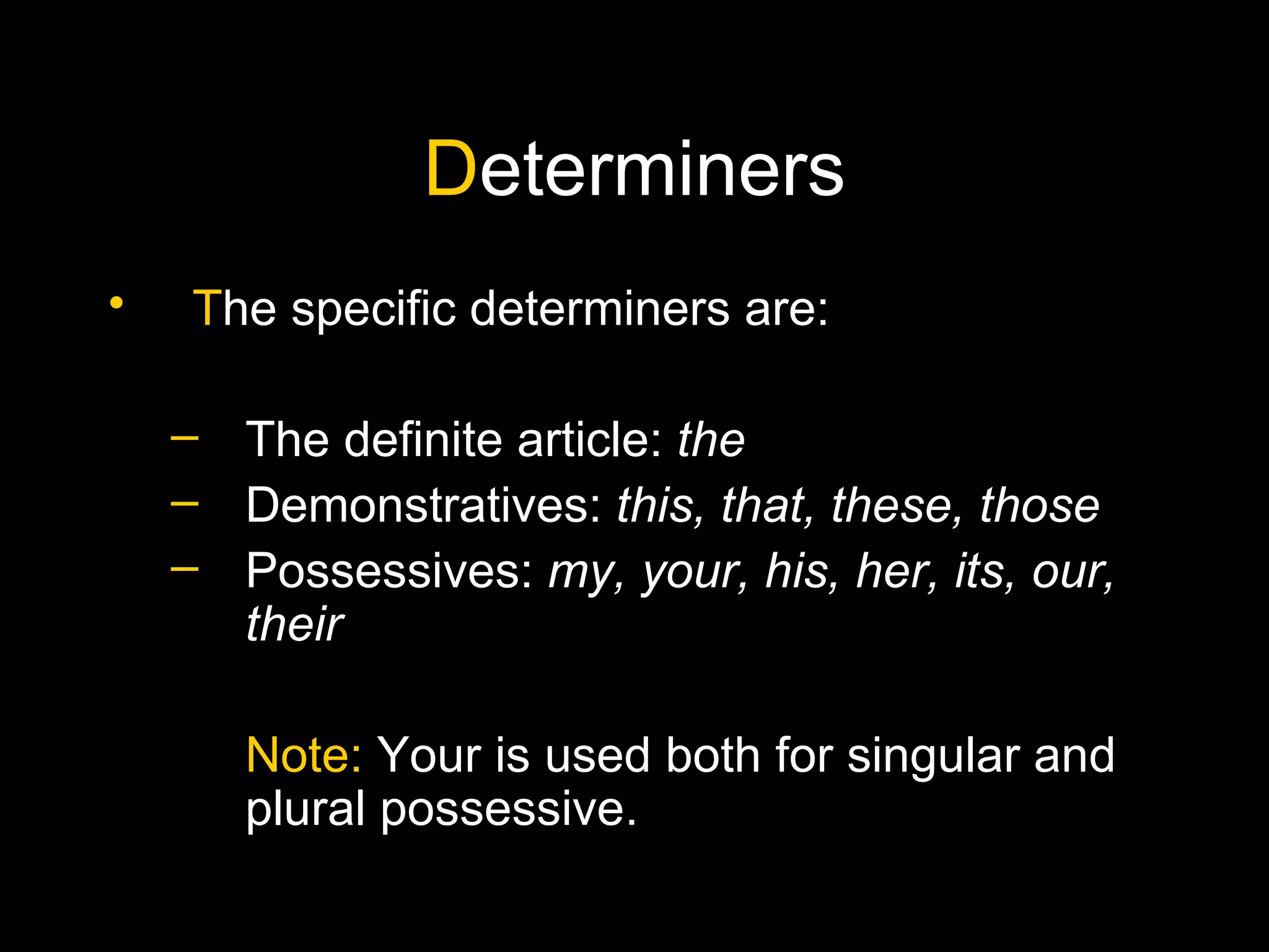 Determiners | PPT