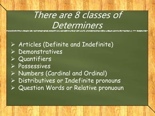 Determiners | PPTX