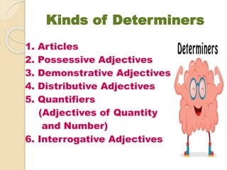 Determiners - Types of Determiners | PPTX