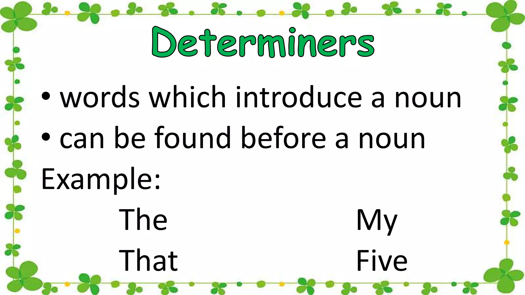 Determiners | PPT