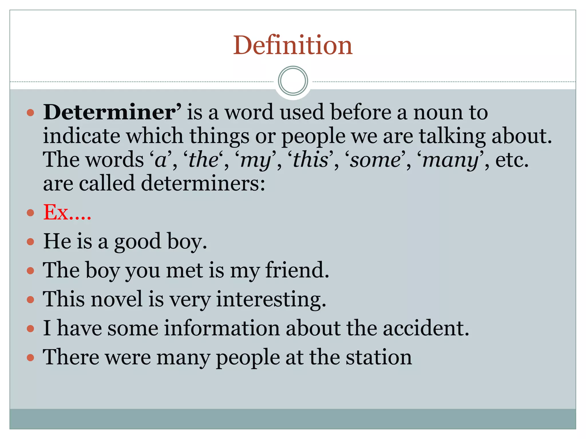 Determiners | PPTX
