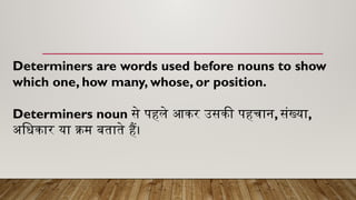All About Determiners – Easy PPT, All Types of Determiners Explained | PPTX