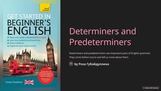 Determiners-and-Predeterminers.//lllpptx | PPT