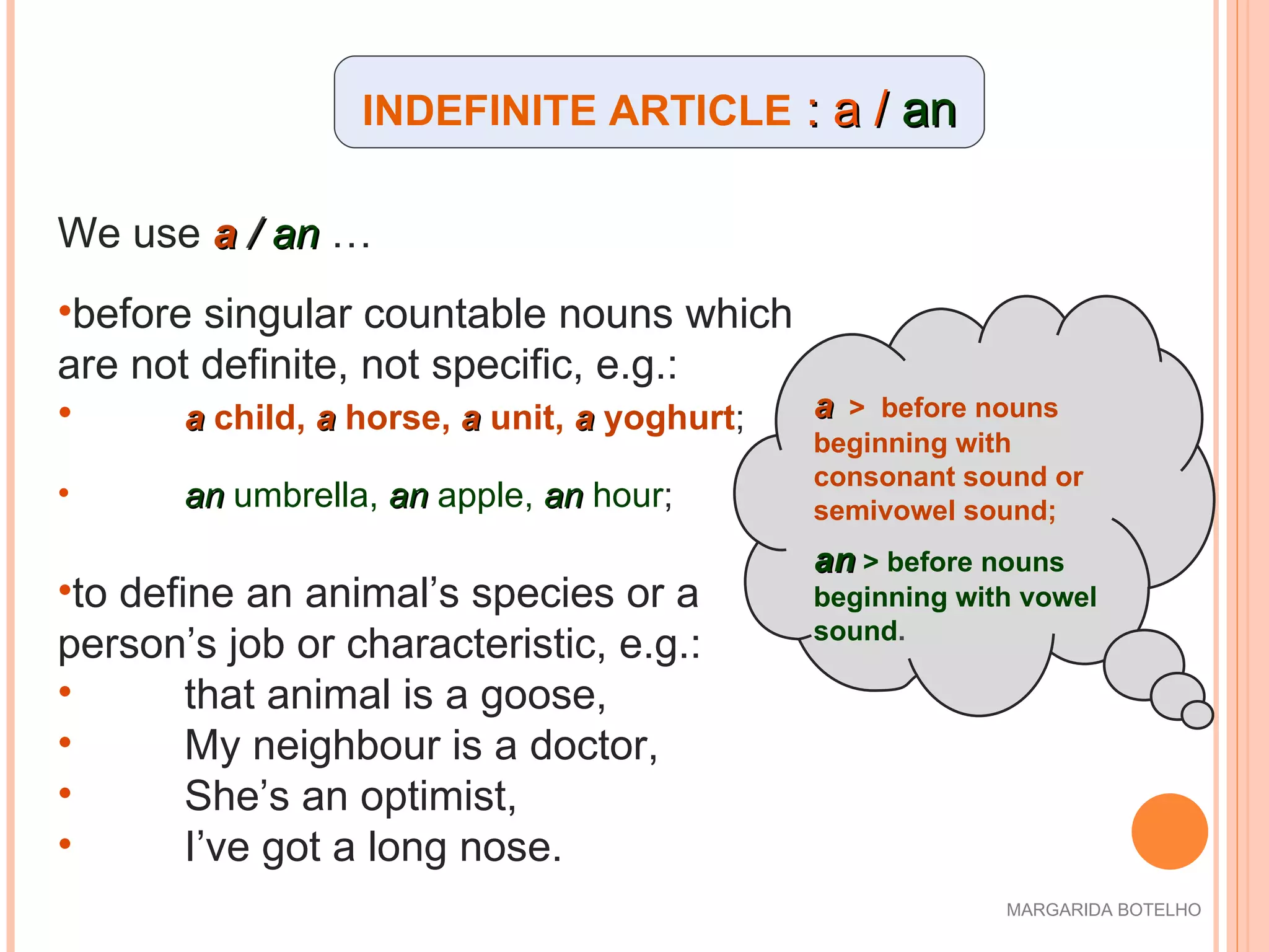 Determiners def., indef. a. zero article | PPT | Internet for Beginners ...