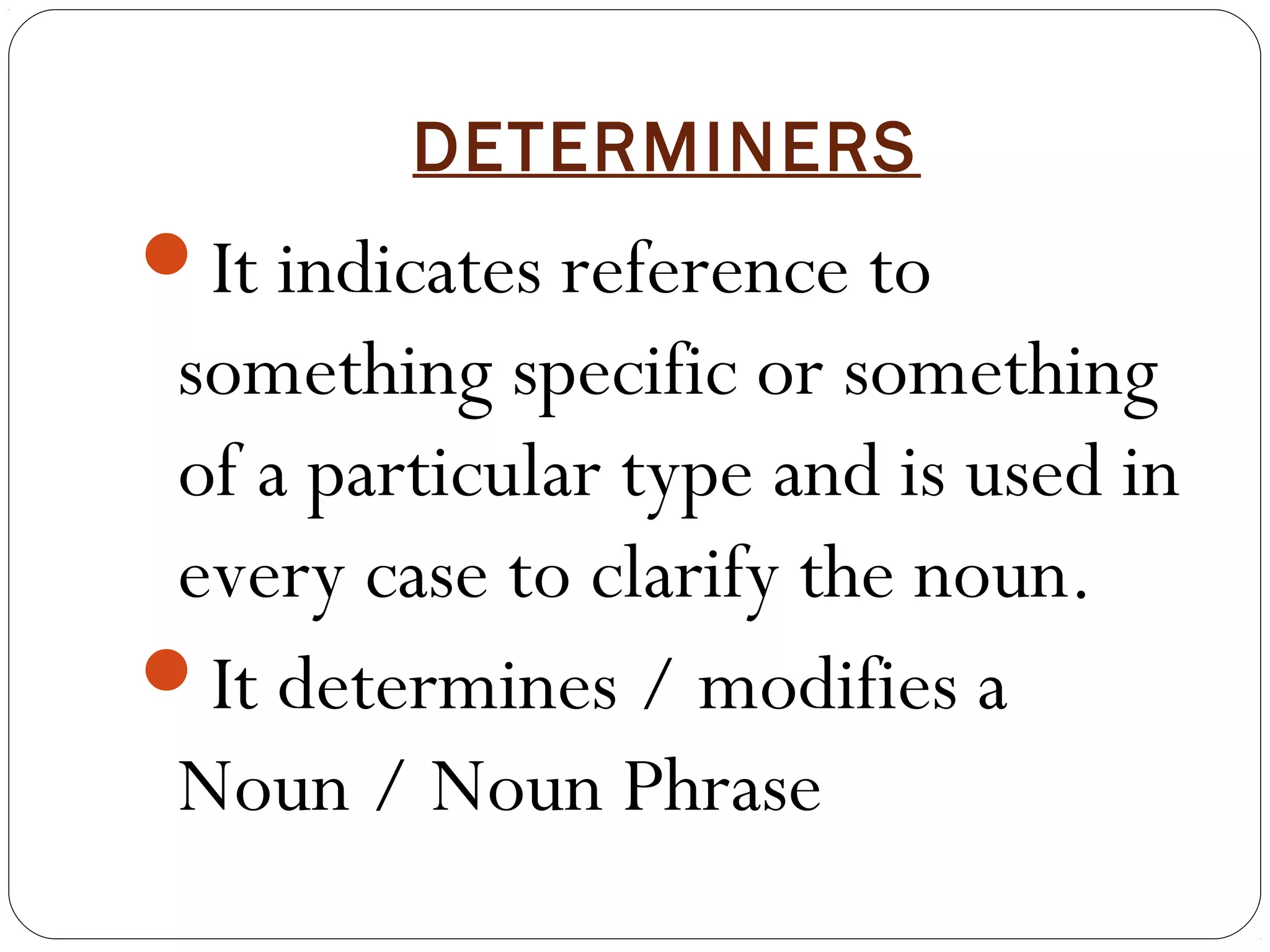 Determiners by future perfect | PPT