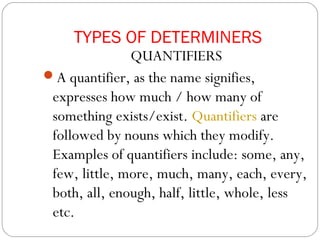 Determiners by future perfect | PPT