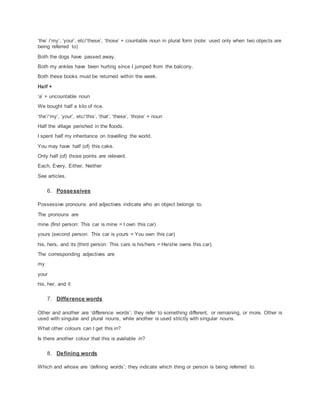 Determiners are a kind of noun modifier | DOCX