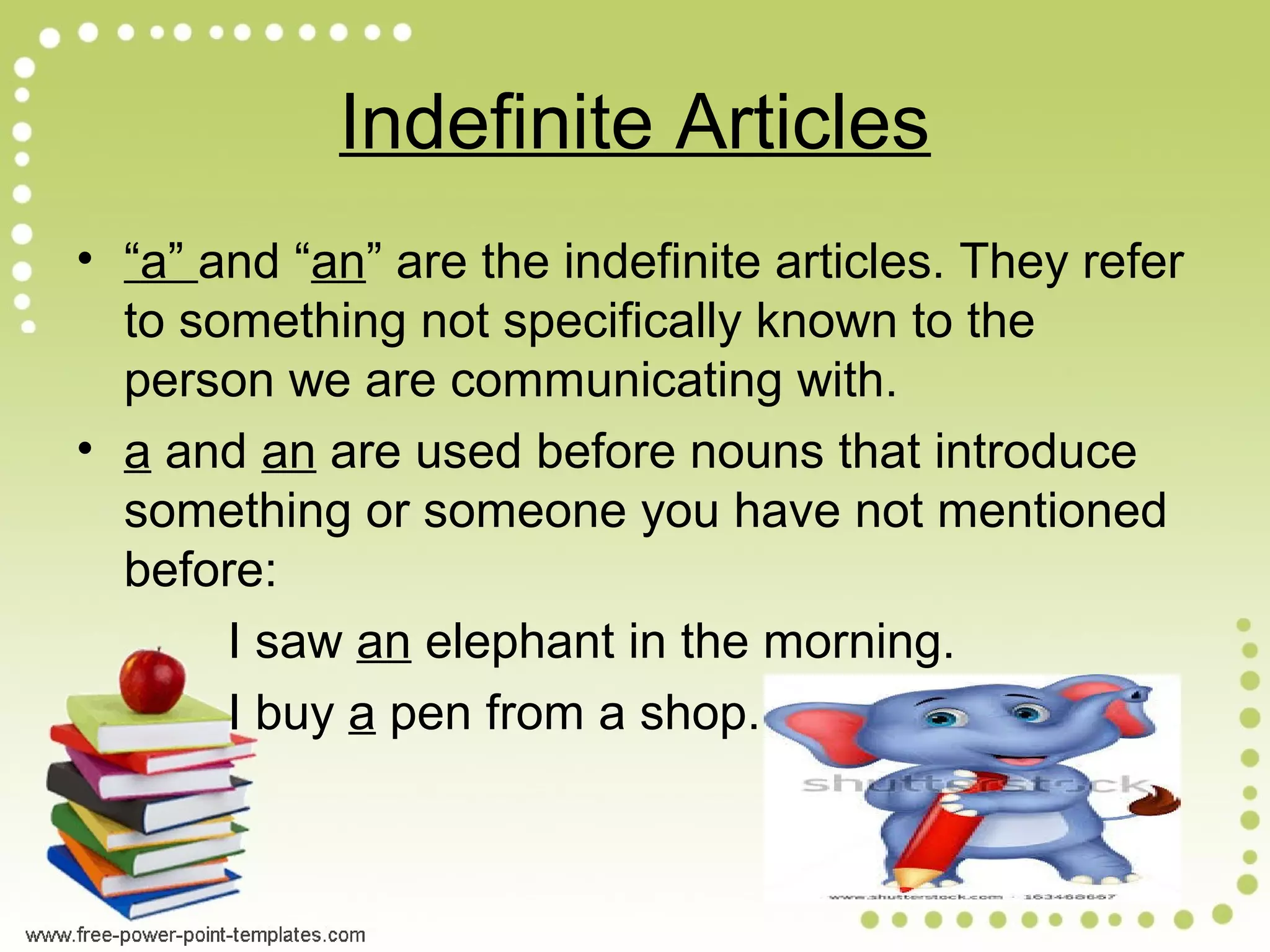 Determiners, articles and quantifiers | PPT