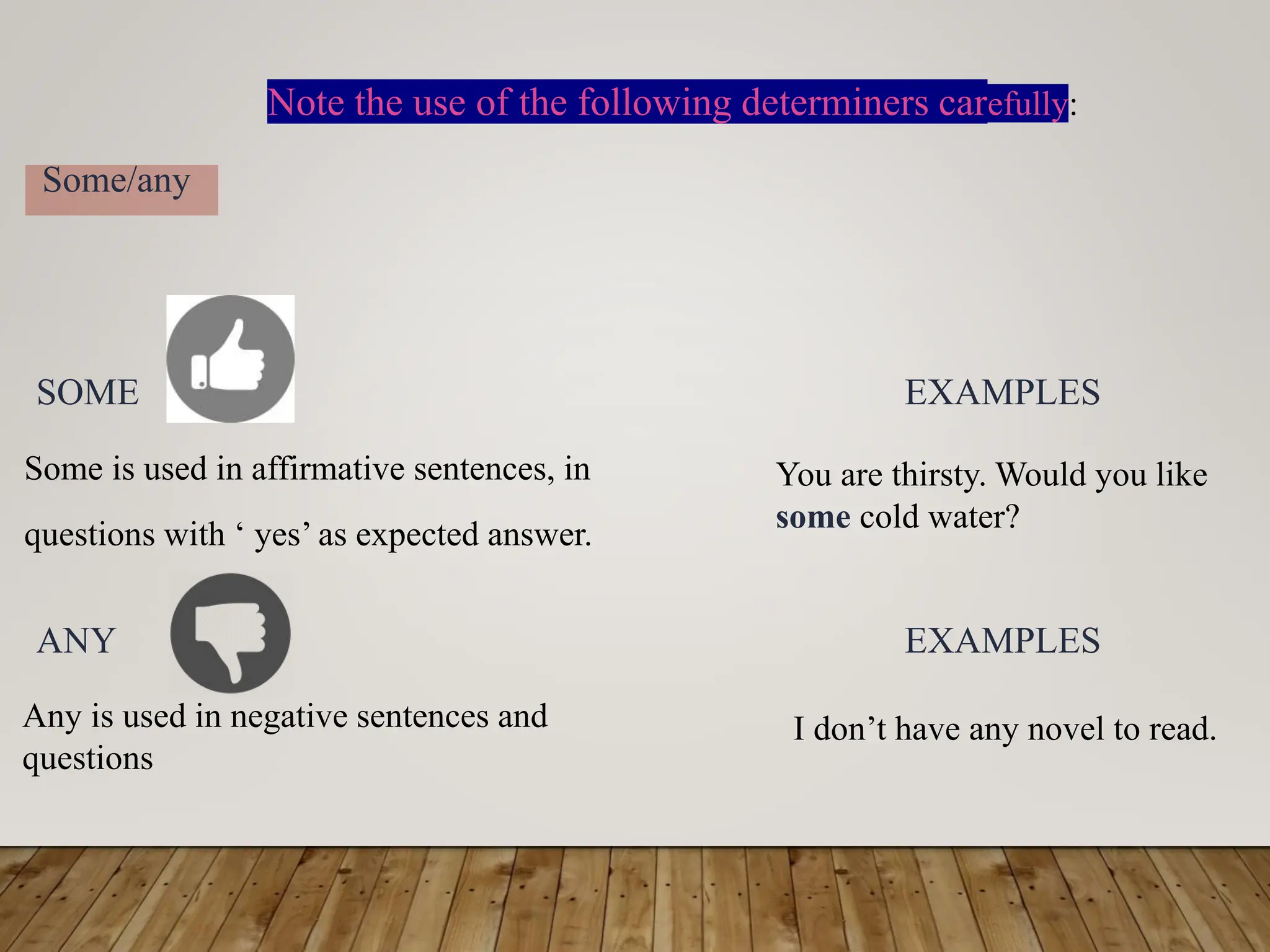 DETERMINERS PPT.pptx ooooooooooooooiiooooooooo | PPT