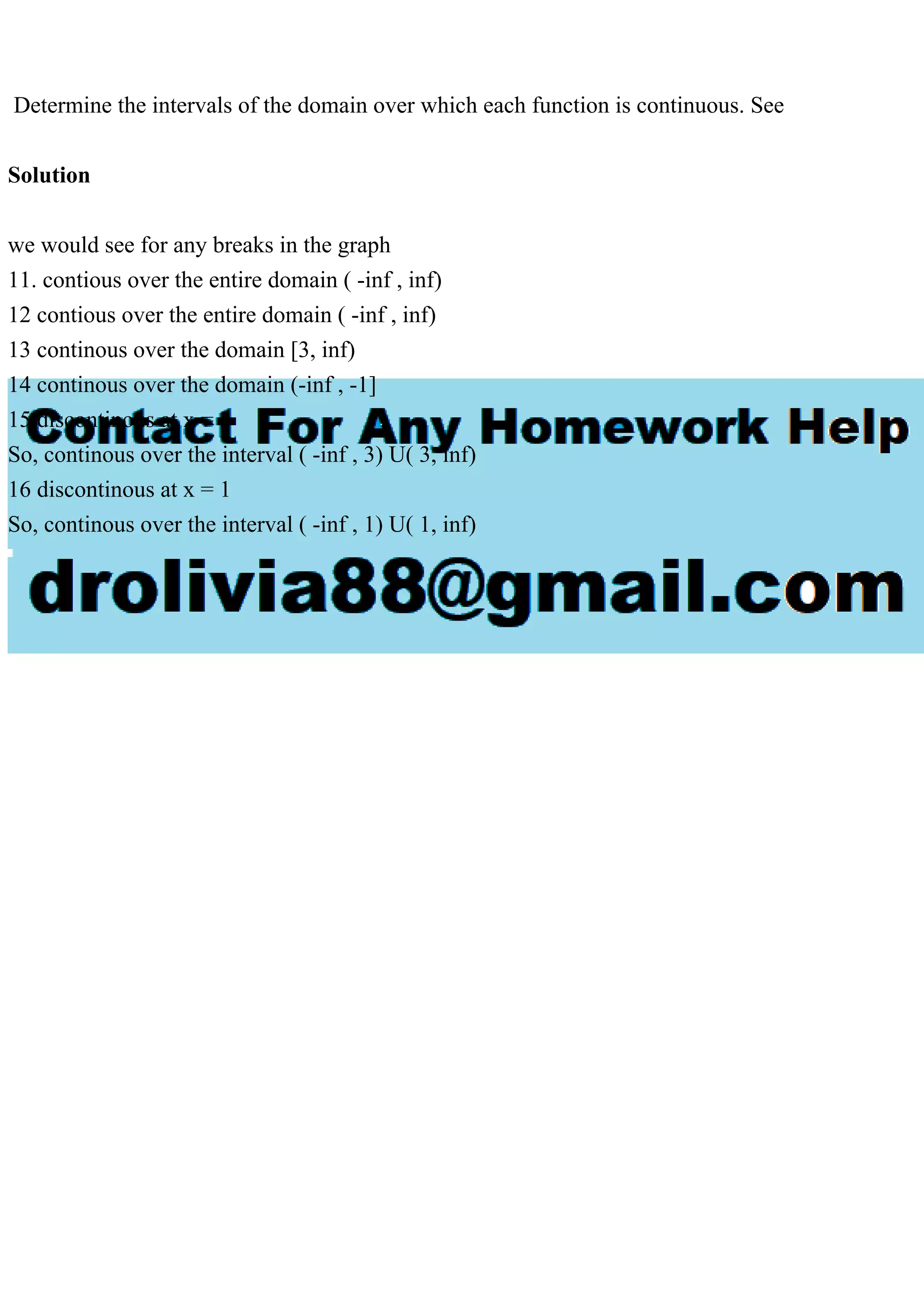 Determine the intervals of the domain over which each function is.pdf | Physics | Science