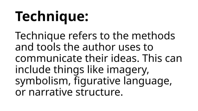 Determine tone, mood, technique, and purpose of the author.pptx | Science