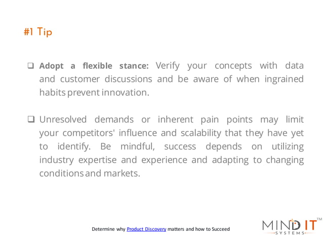 Determine why Product Discovery matters and how to Succeed | PPT