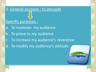 Determine your purpose and subject | PPTX