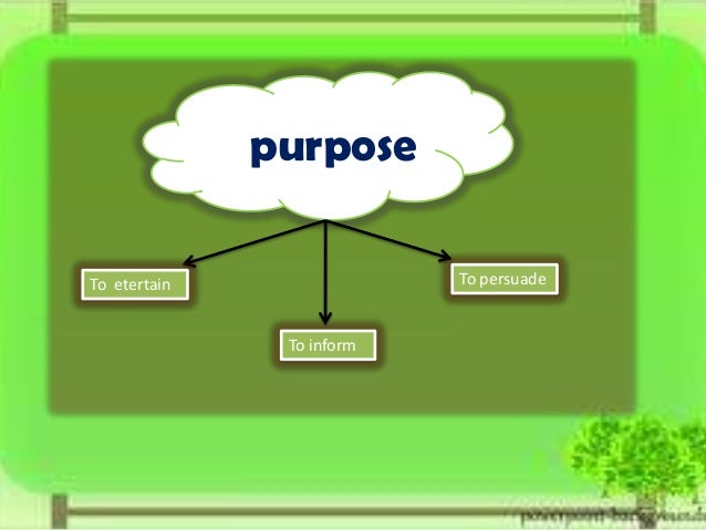 Determine your purpose and subject