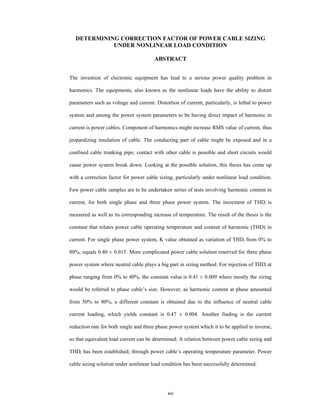 Determining correction factor of power cable sizing | PDF