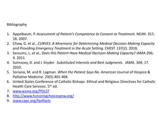 Determining capacity for hospitalists | PPT