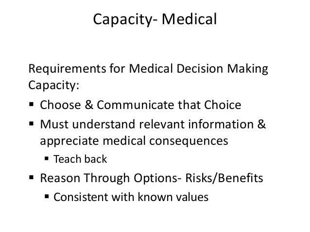 Determining capacity for hospitalists