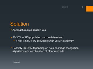 Determining unique user across different social media platforms | PPT