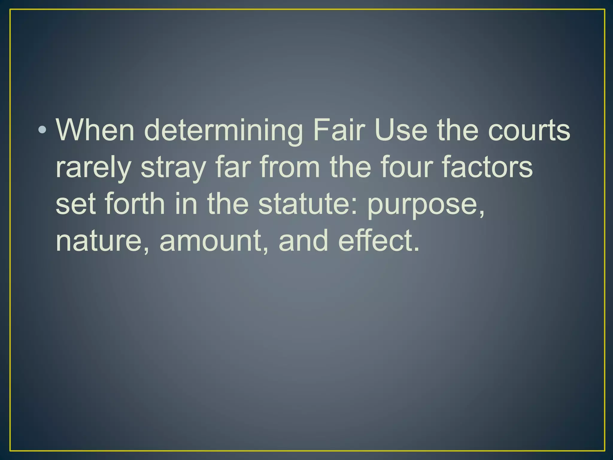 Determining fair use | PPTX | Law