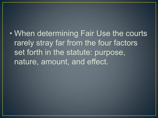 Determining fair use | PPTX | Law