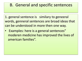 Determining General And Specific Words | PPTX