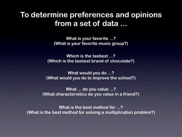 Determining good questions | PPT
