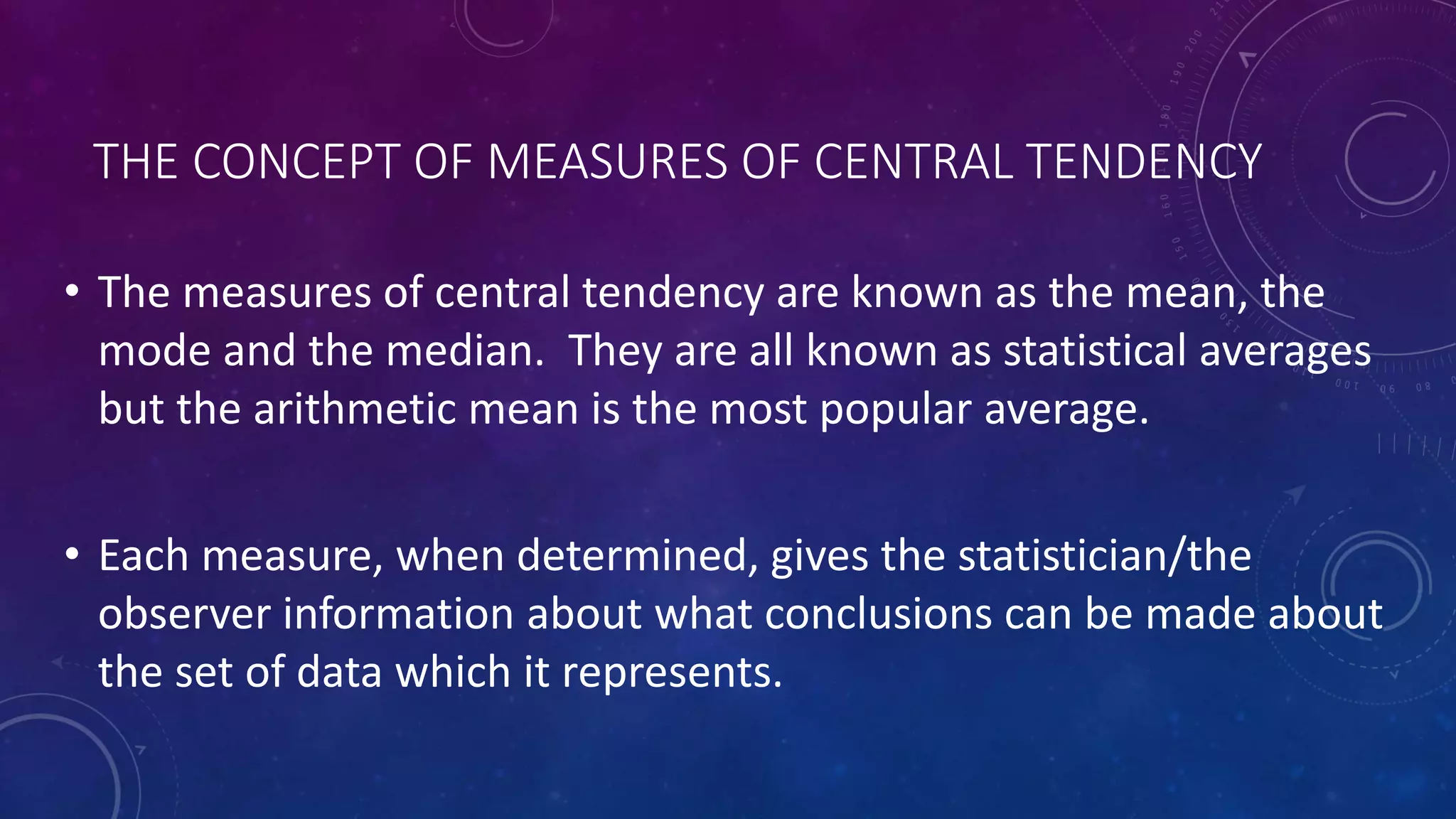 Determining measures of central tendency for ungrouped data | PPTX