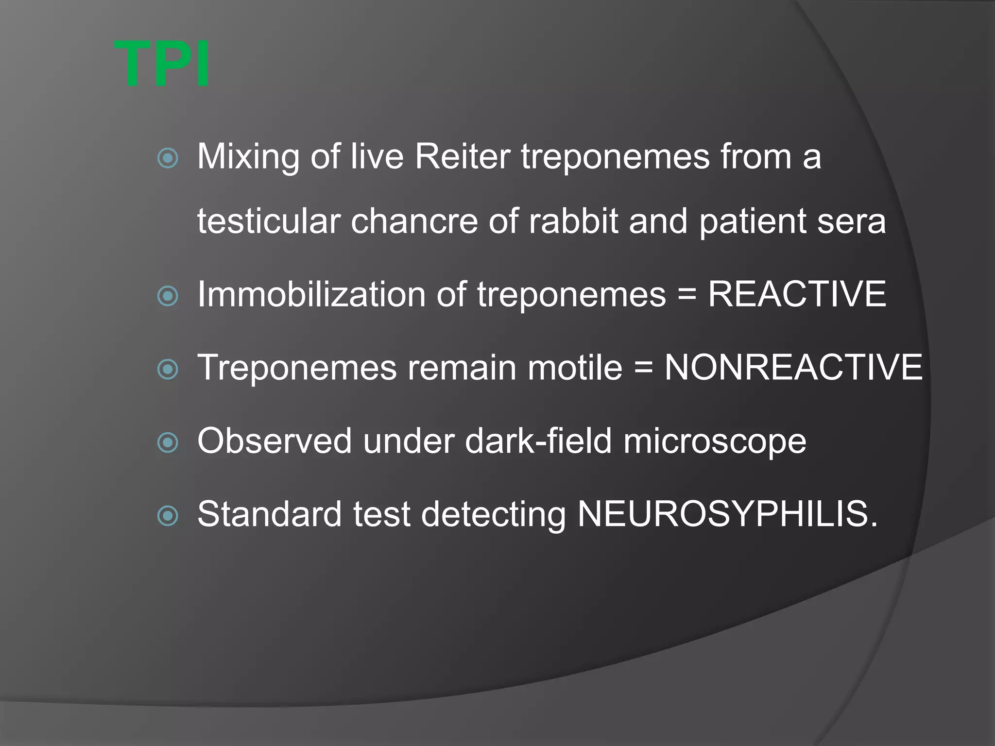 Laboratory Determination of syphilis | PPTX