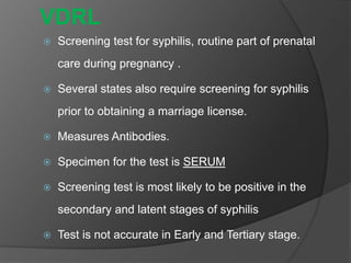Laboratory Determination of syphilis | PPTX