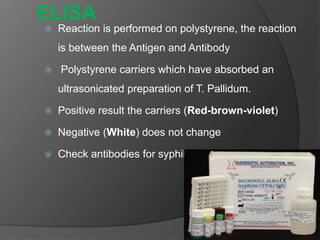Laboratory Determination of syphilis | PPTX