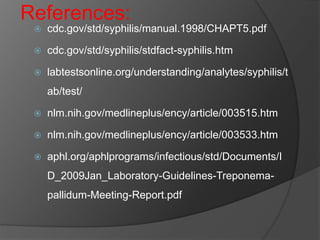 Laboratory Determination of syphilis | PPTX